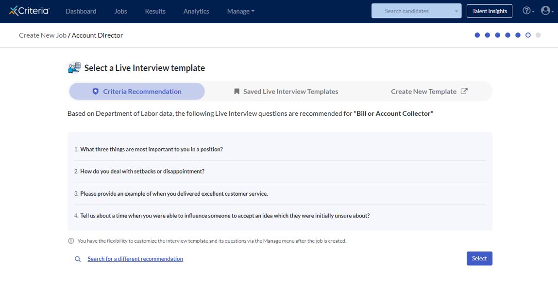 Product Update: Structured Interviewing Added to the Job Profiler | Criteria Corp